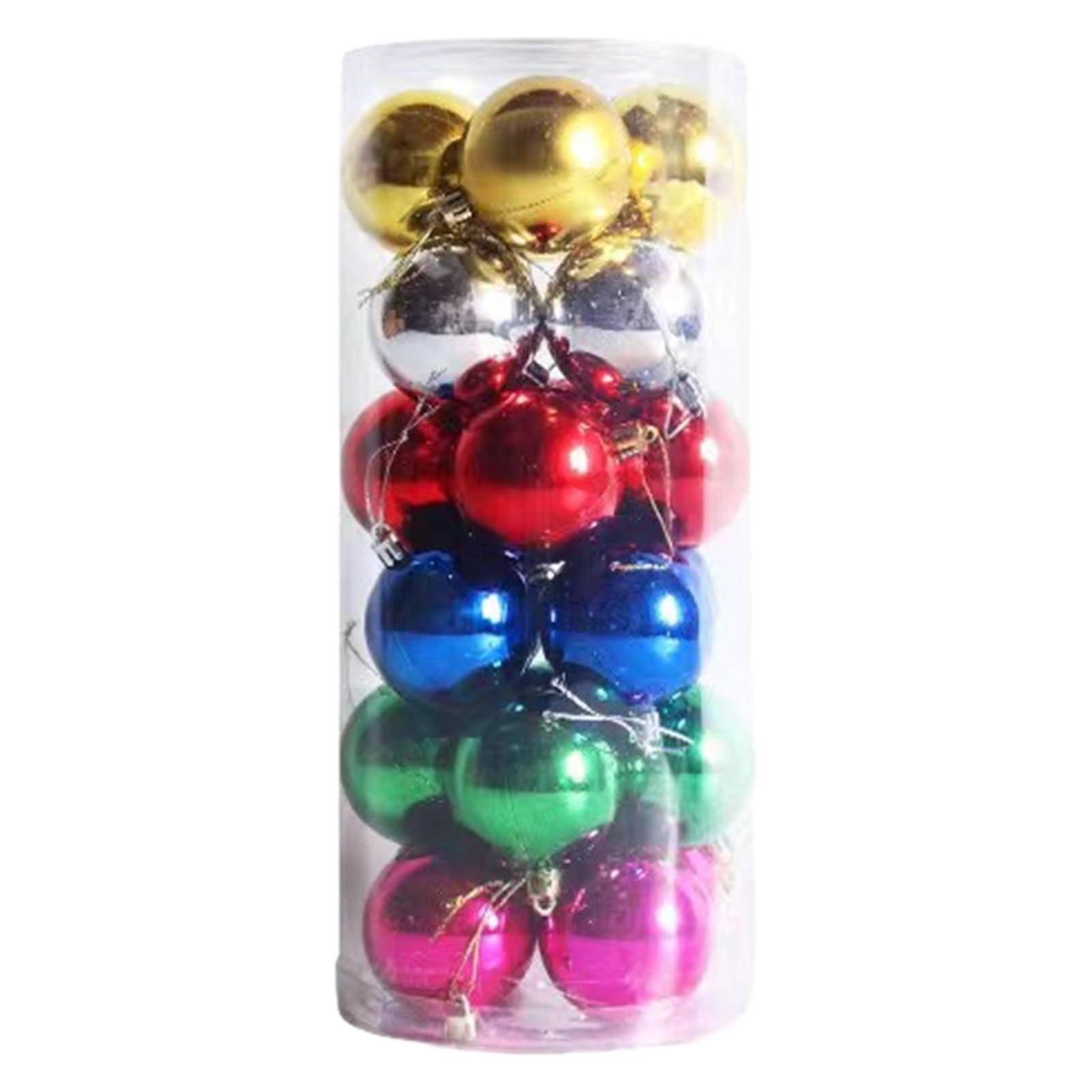 Amazon.com: GIFZES Durable Plastic Christmas Balls 24pcs Ball Ornaments ...