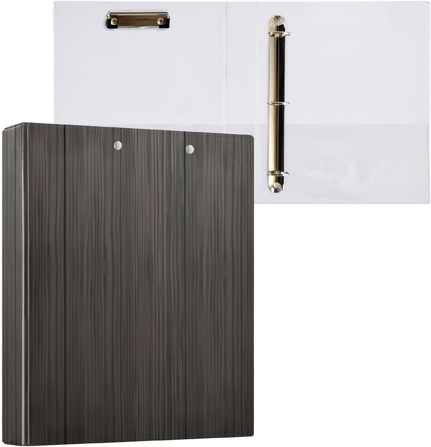 Wood Gray Clipboard 3 Ring Binder Organizer, 1 Pack: Binders & Binder ...