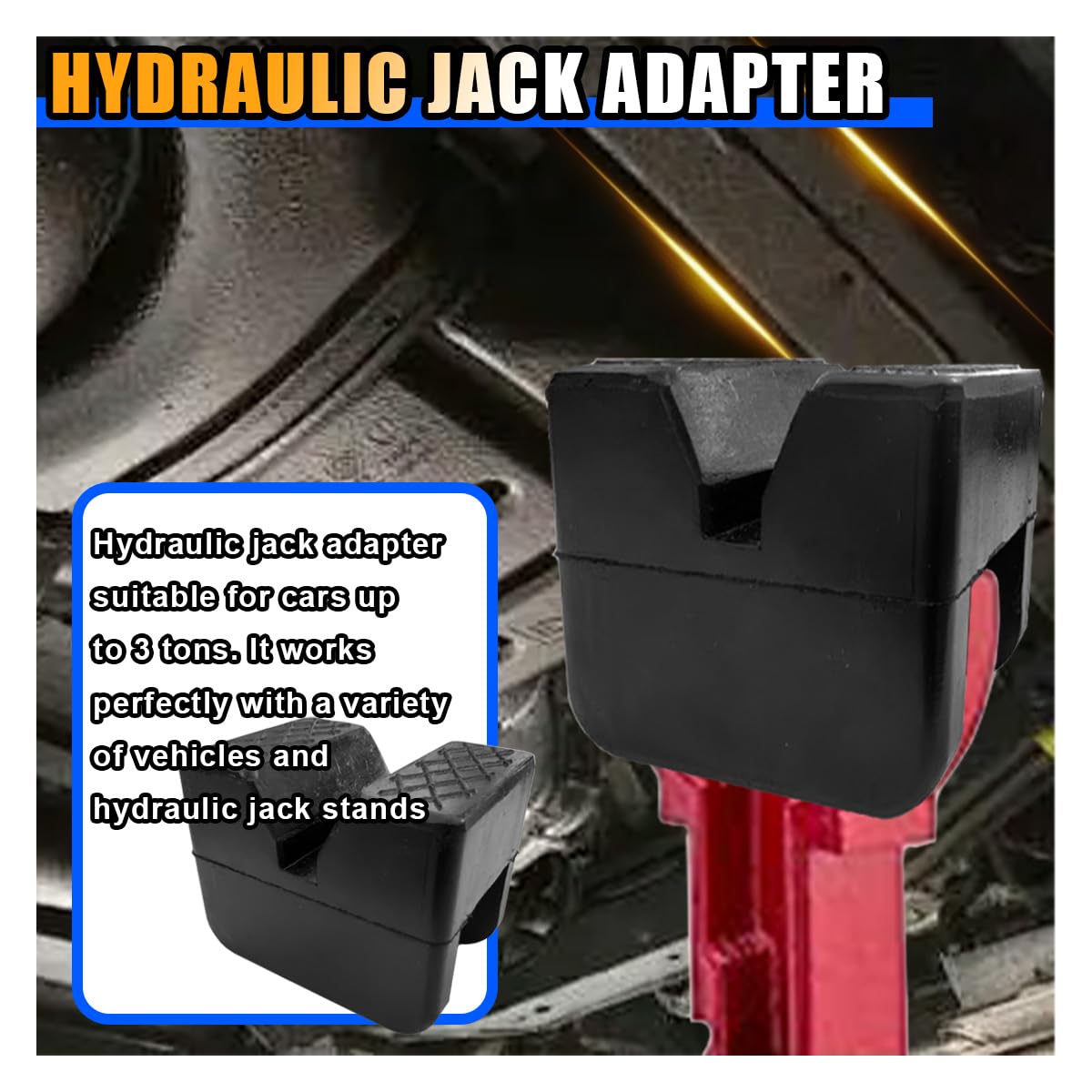 Jack Stand Pads 2x Car Suv Universal Slotted Frame Rail Floor Jack ...