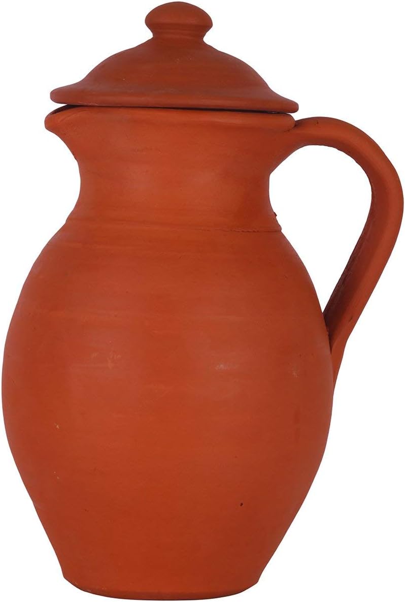Village Decor Handmade earthen Natural Clay Drinking Water Pot (Pot ...