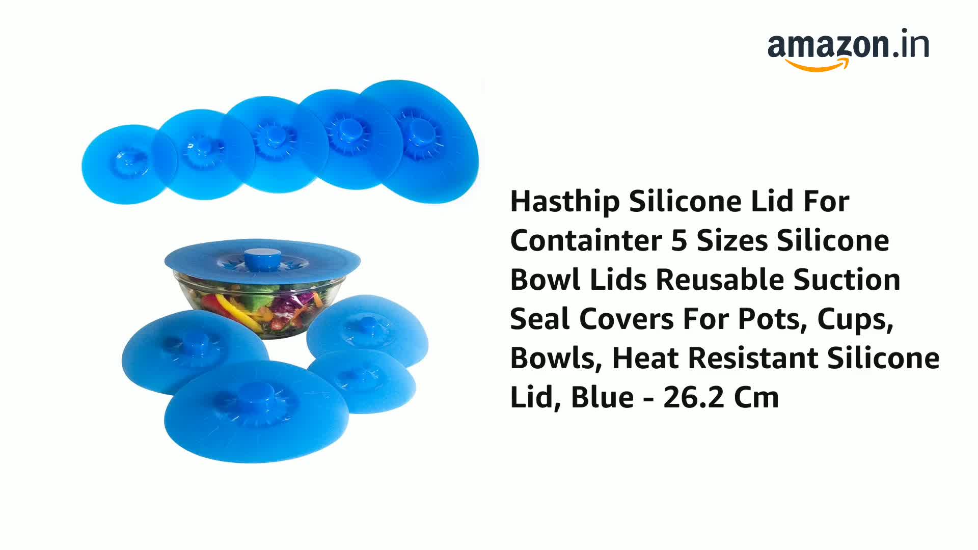 Watch Hasthip Silicone Lid For Containter 5 Sizes Silicone Bowl Lids ...