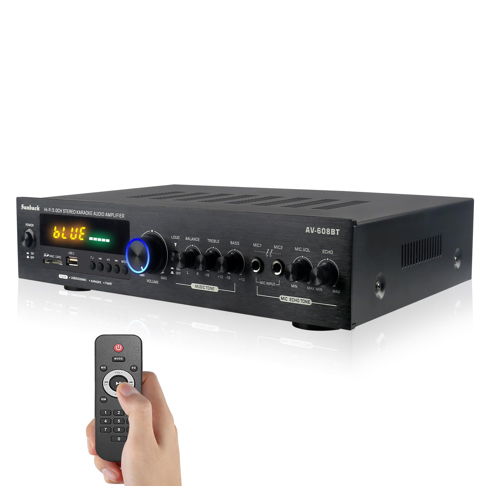 Amplificador Bluetooth para Casa de 5 Canales, Calidad de Sonido HiFi ...