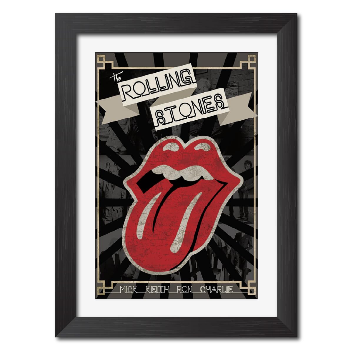 Buy inspire TA The Rolling Stones Rock band Vintage Music Band Painting ...