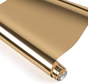 Amazon.com: HTVRONT Gold Chrome Heat Transfer Vinyl - 12"X5ft Mirror ...
