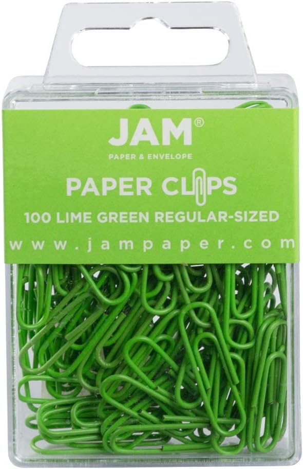 Amazon.com : JAM PAPER Colorful Standard Paper Clips - Regular 1 Inch ...