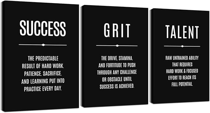 Amazon.com: 3-Panel Inspirational Wall Decor Set - Motivational Posters ...