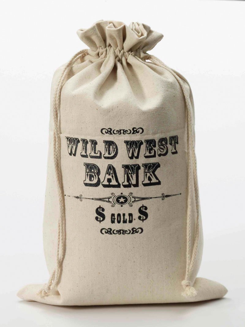 Large Cowboy Money Bag Swag Wild West Western Bank Robber Fancy Dress ...