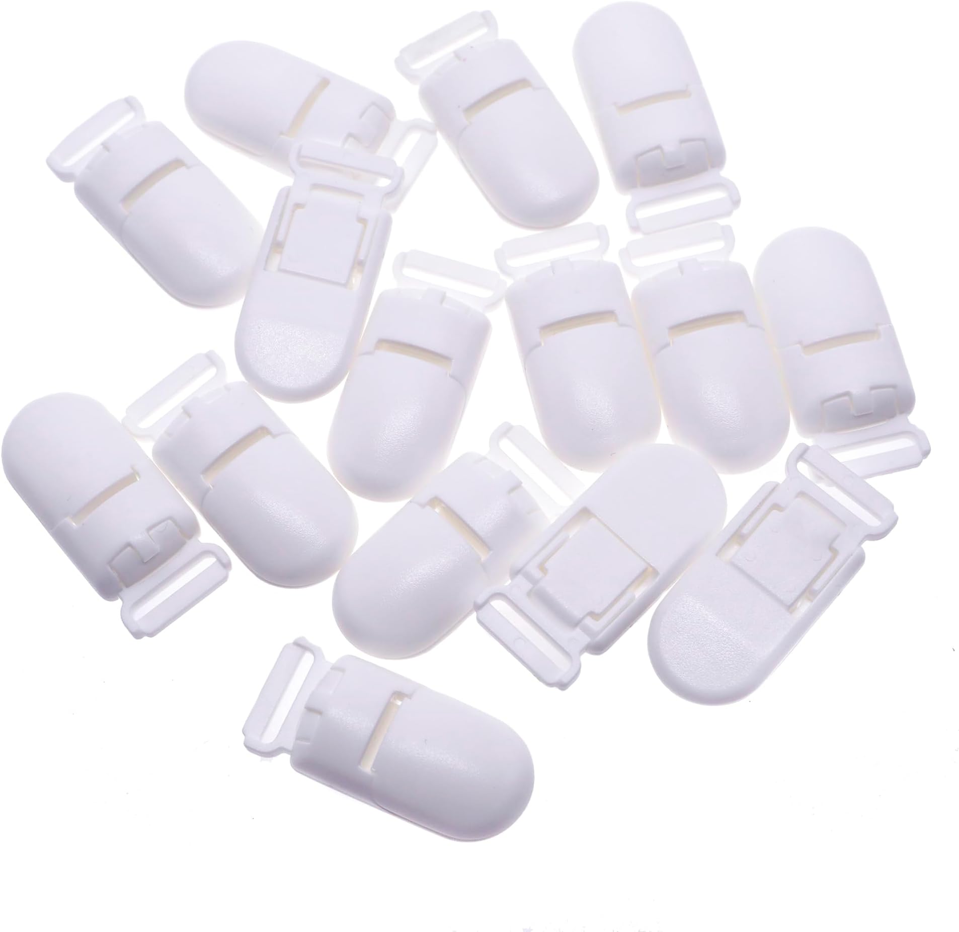 Amazon.com : Sutoyuen 24pcs/Pack 1" 25mm Plastic Pacifier Clips ...