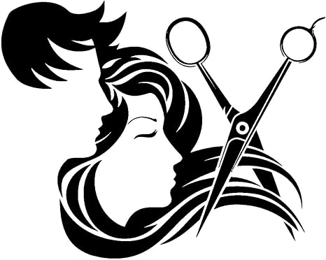 Amazon.com: Hair Salon Sticker Beauty Salon Man Woman Barber Tools ...