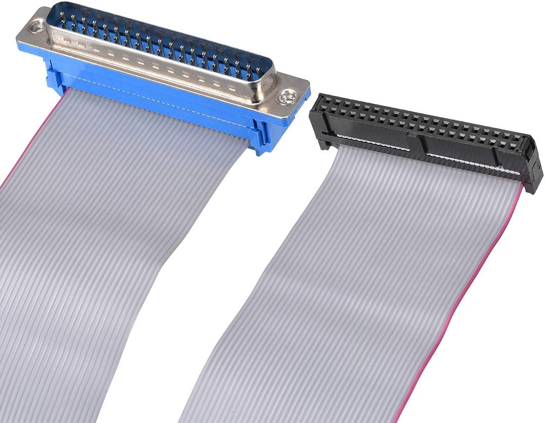 Buy uxcell IDC Wire Flat Ribbon Cable DB37 Male to FC-40 Female ...
