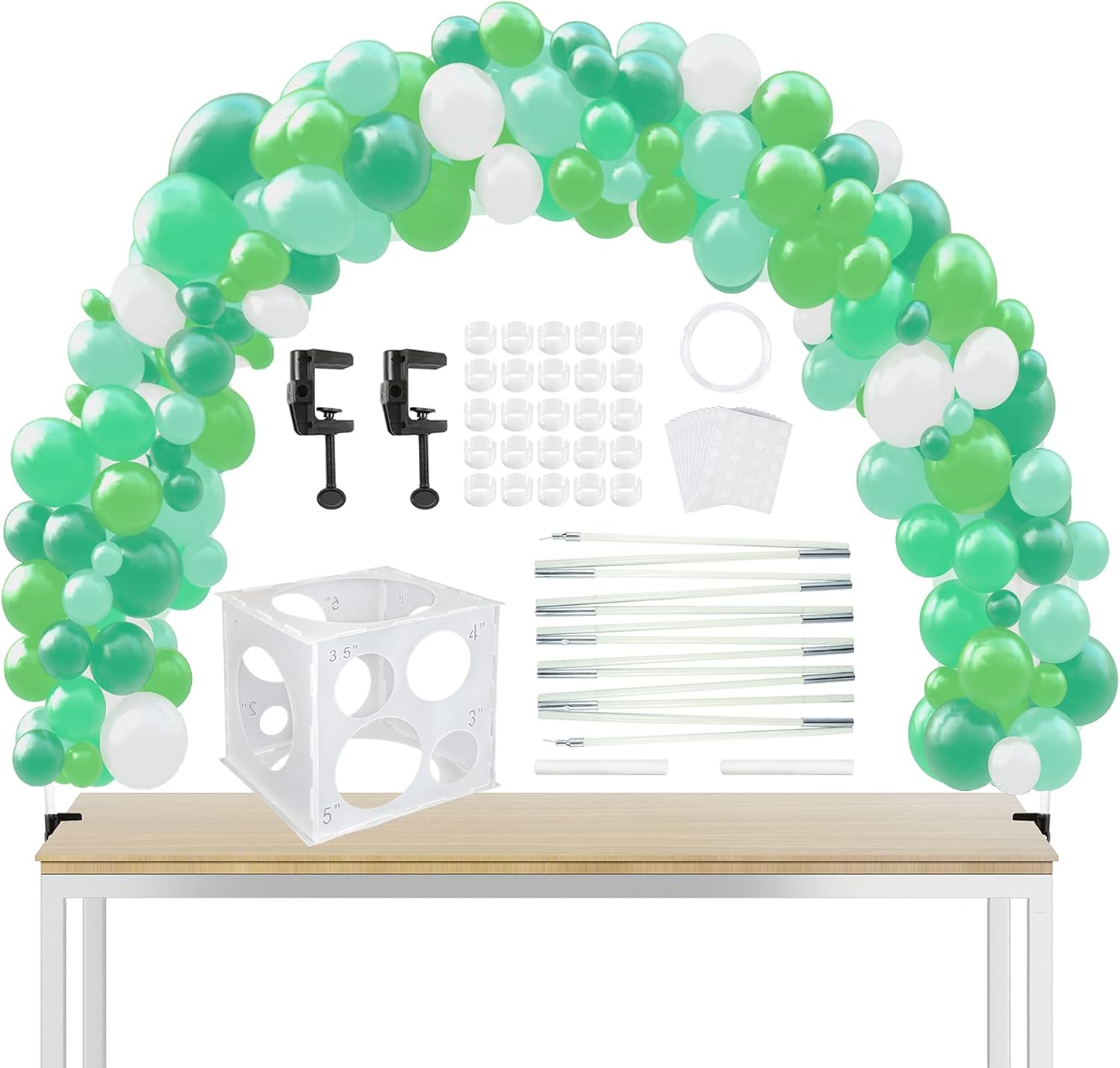 Amazon.com: Ayfjovs 12 Ft Table Balloon Arch Kit with Balloon Sizer Box ...