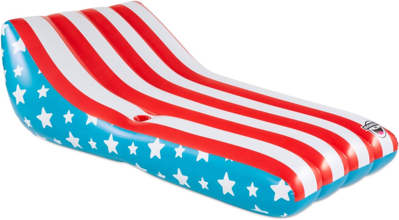 Amazon.com: BigMouth Inc American Lounger, Patriotic Pool Raft Float ...
