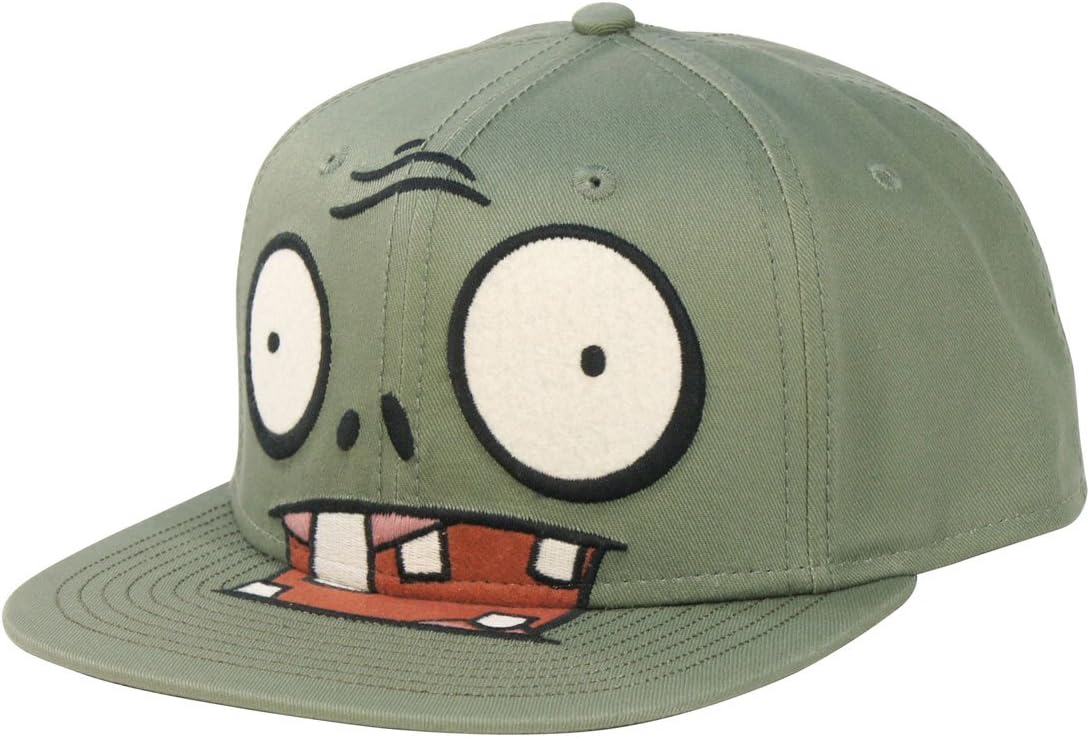Plants vs Zombies Face Snapback Cap : Amazon.co.uk: Fashion