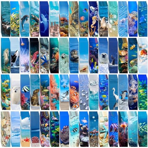 Amazon.com: AFOROEOA 300PCS Ocean Bulk Bookmarks for Kids Classroom 60 ...