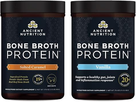 Amazon.com: Ancient Nutrition Beef Bone Broth Protein Powder, Salted ...