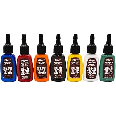Amazon.com: Kuro Sumi Japanese Tattoo Color Ink Pigments Set, Vegan ...