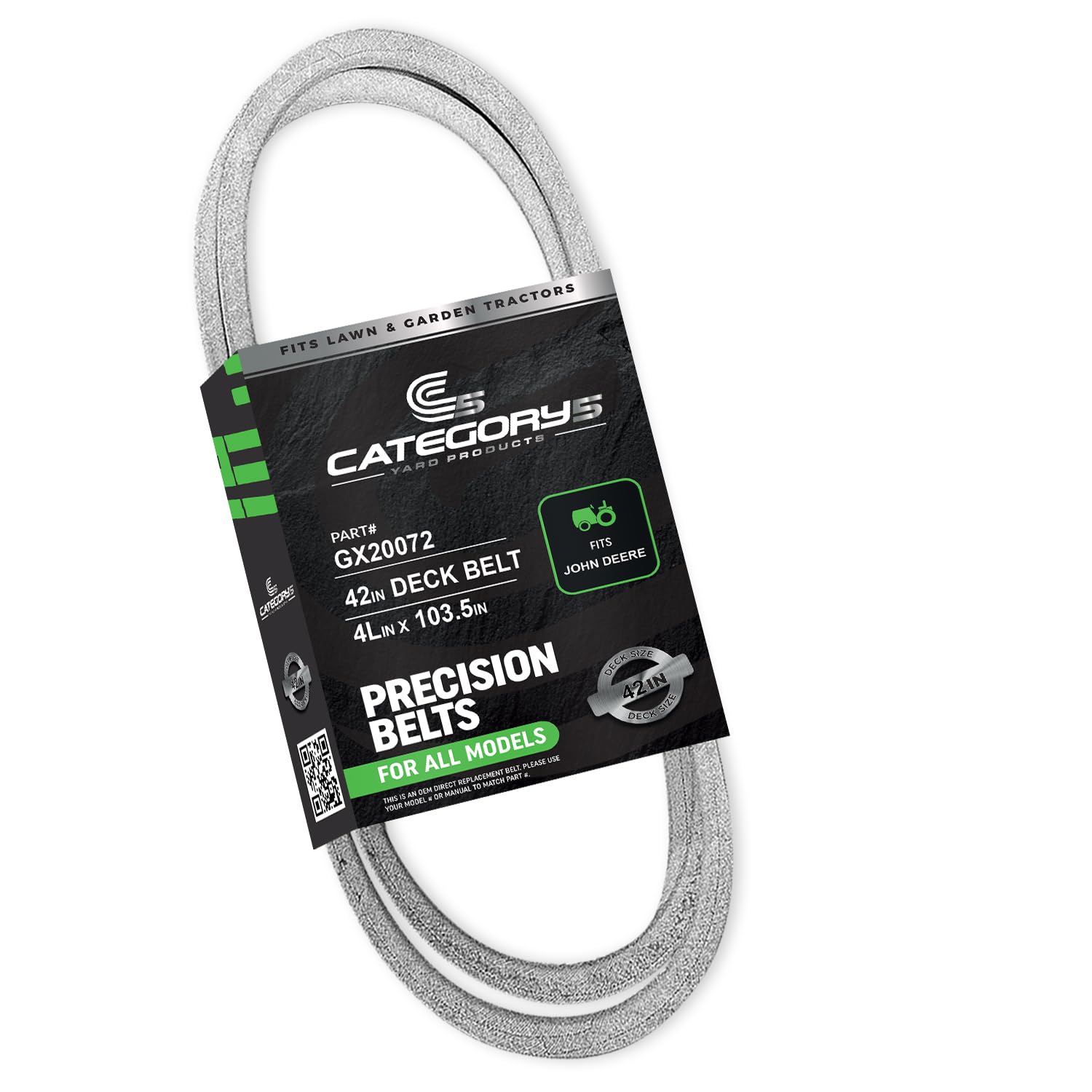 Amazon.com : GX20072 42" Mower Deck Belt Fits John Deere - GX20072 ...