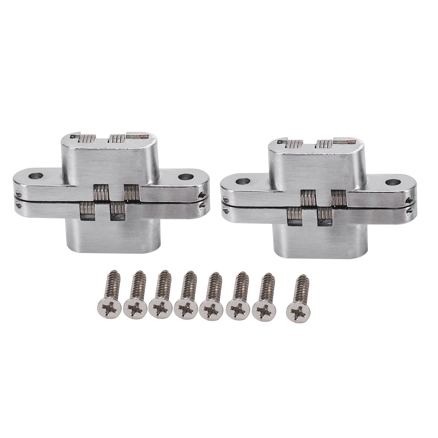 Ticarus 2 Pcs Hidden Hinges Invisible Concealed Cross Hinges 180 ...