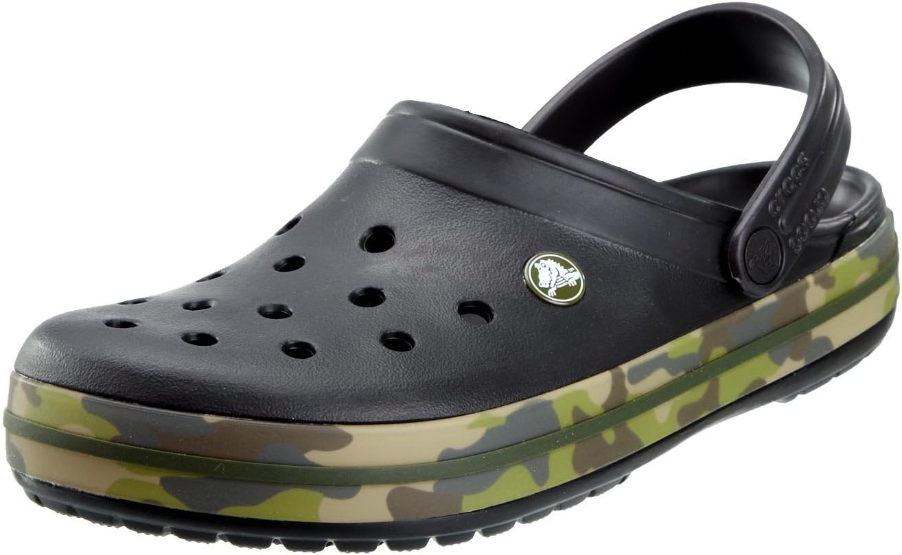 Crocs Men's Crocband Camo Black/Army Green Clog 11189-04B-250 9 UK ...