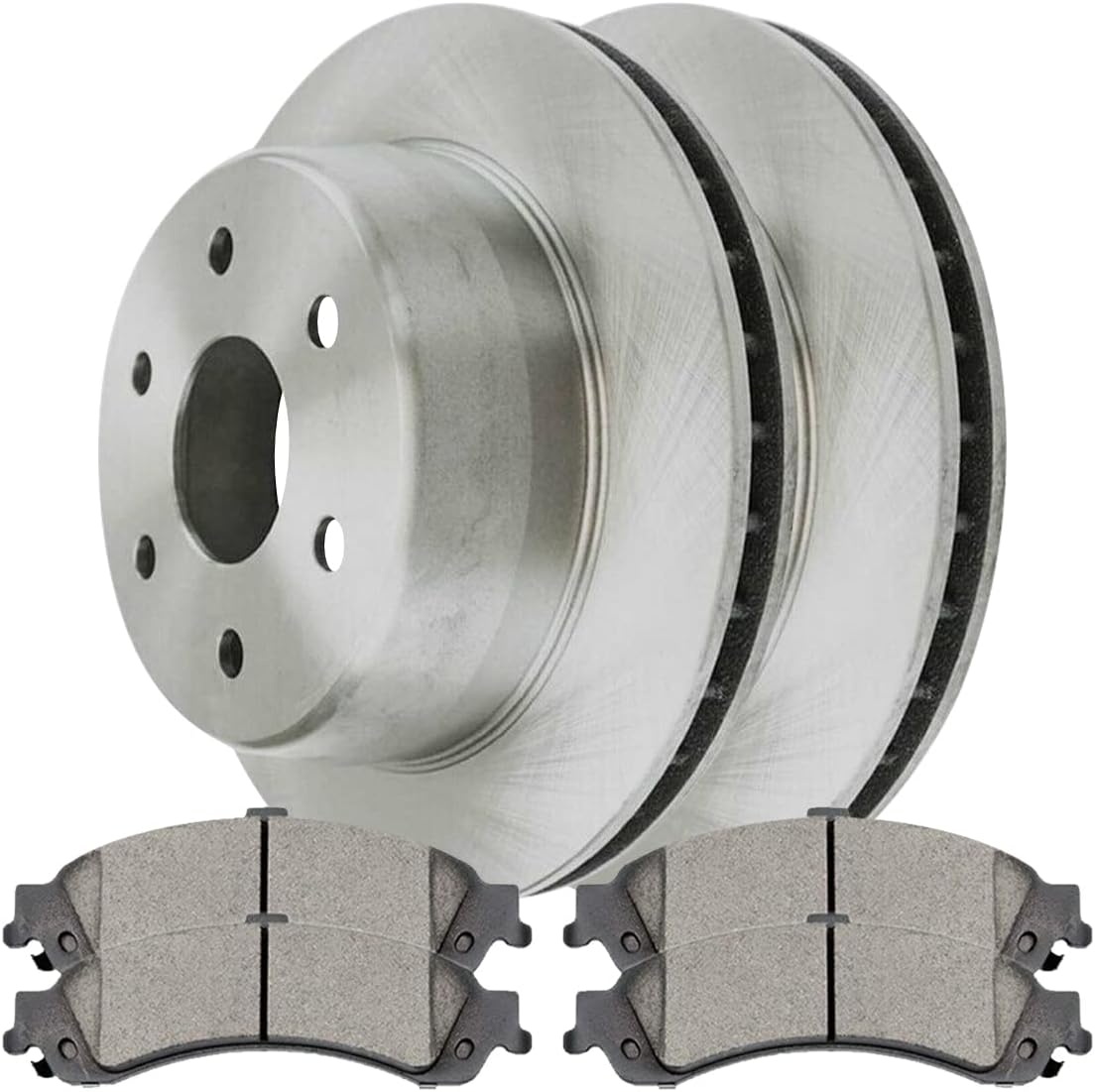 Amazon.com: AutoShack Brake Rotors with Brake Pads Rear Brake Rotor & Pad Replacement Kit for ...