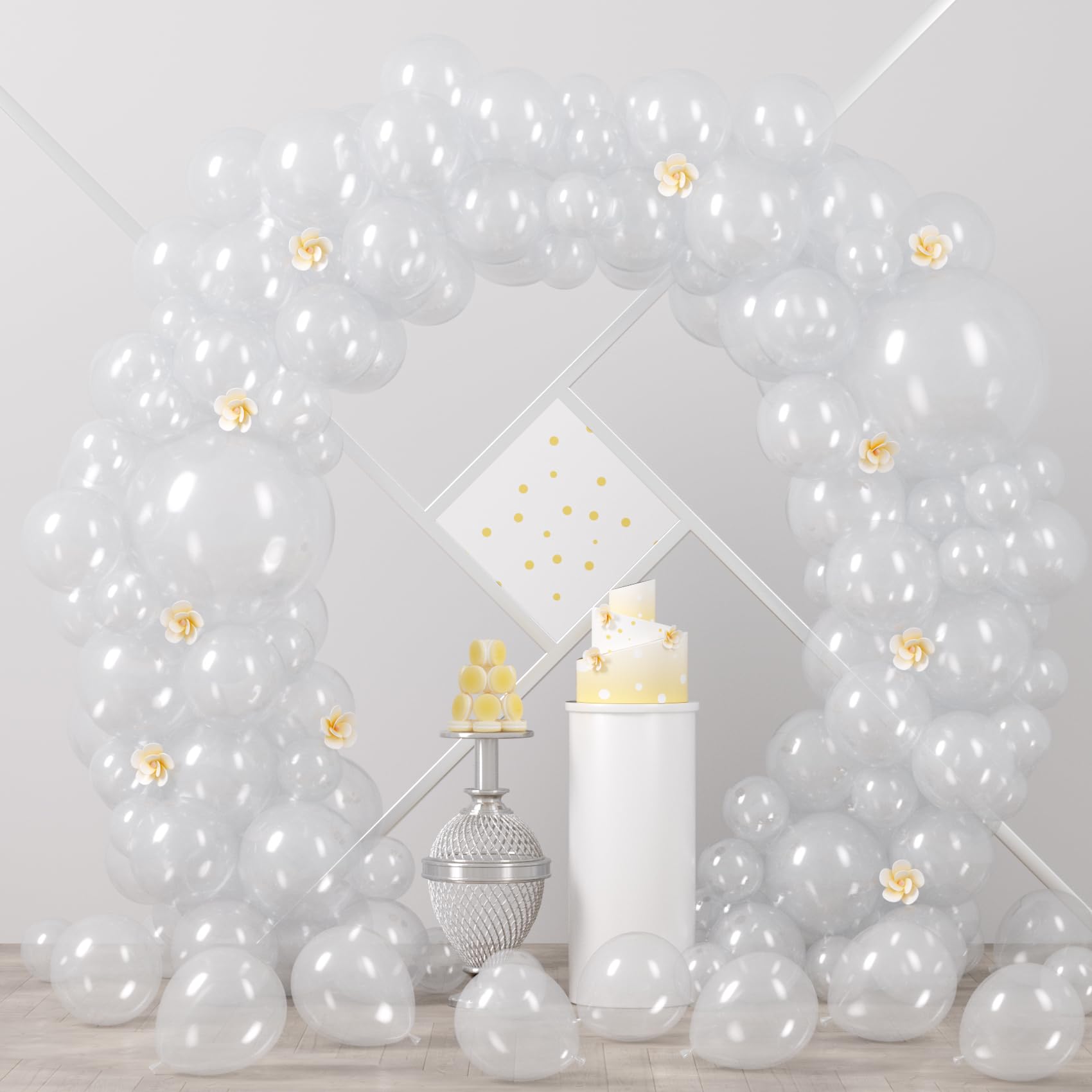 Snapklik.com : Voircoloria 90pack Clear Balloons Different Size 18/12 ...