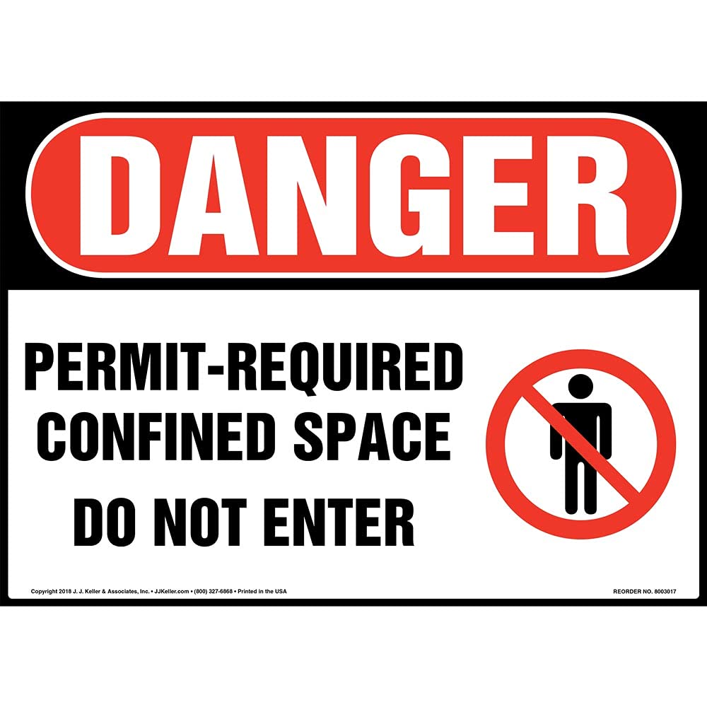 Buy Danger: Permit-Required Confined Space, Do Not Enter Sign - 14 x 10 ...