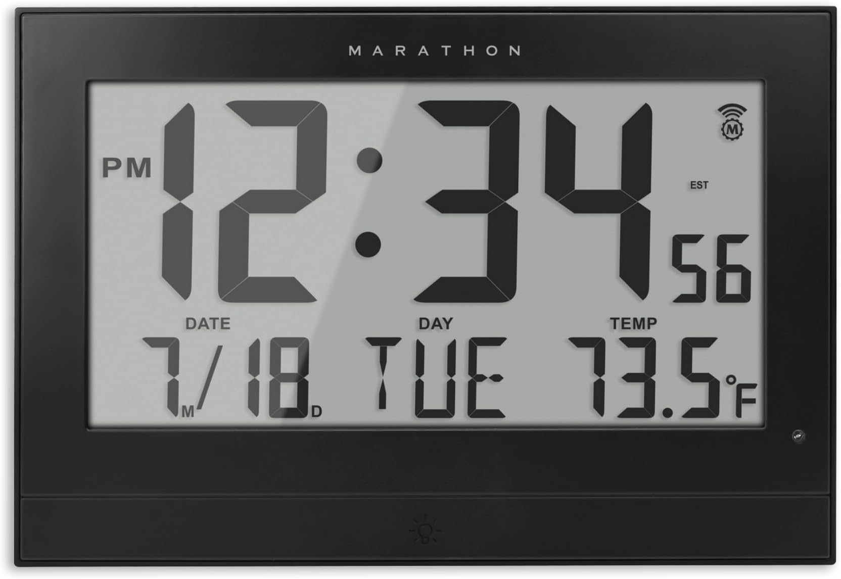 Amazon.com: Marathon Super Jumbo Atomic Full Calendar Wall Clock, 7 ...