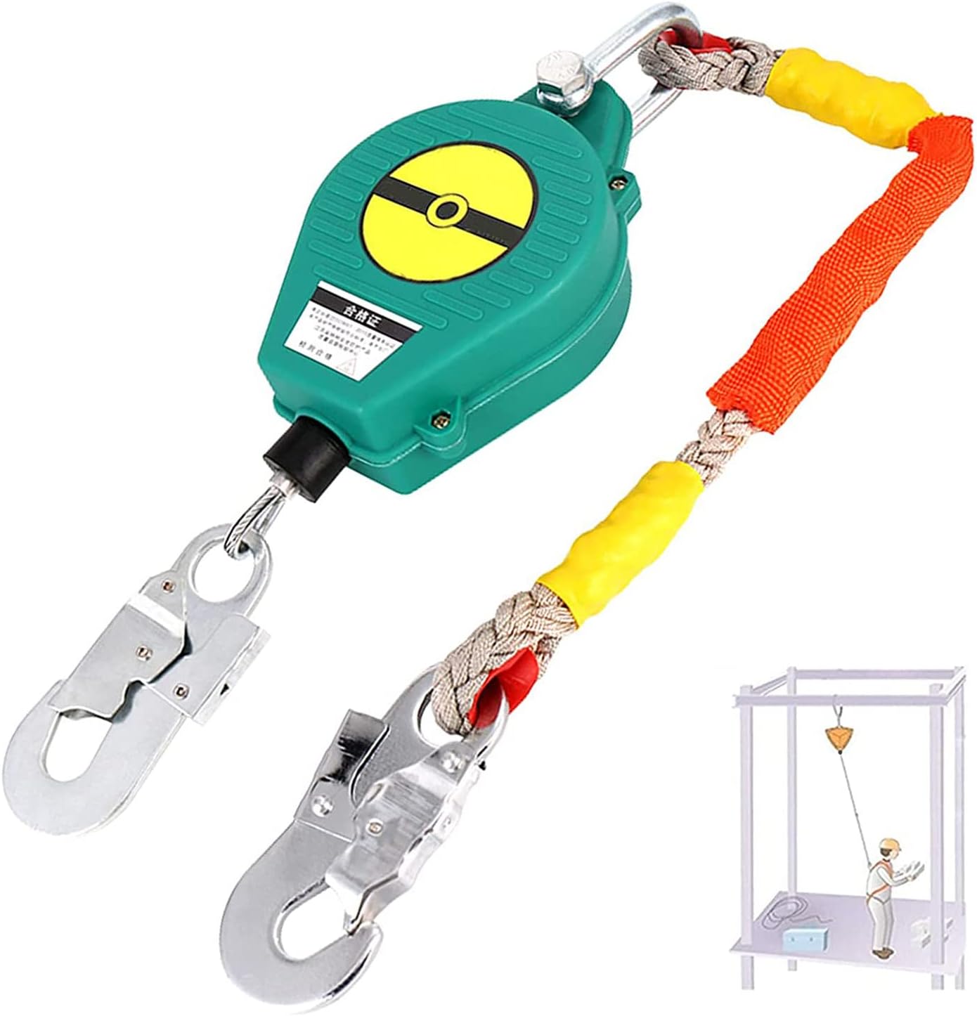 Self Retracting Lifeline,Fall Protection Rope Safety Harness Lanyard ...