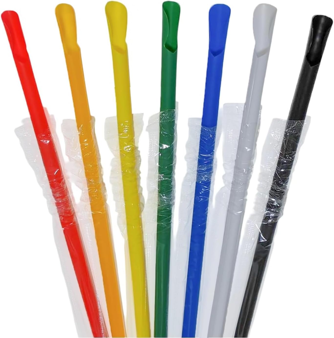 Amazon.com: Individually Wrapped Snow Cone Spoon Straws, Portable ...