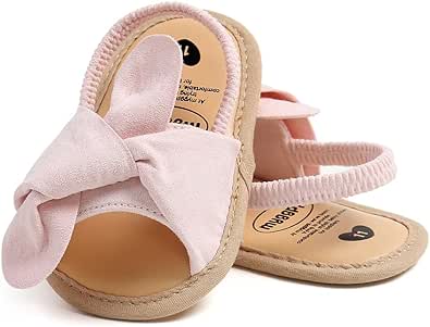 Amazon.com | Ohwawadi Baby Girl Sandals with Bowknot Fashion Summer Girls Wedding Dress Flats ...