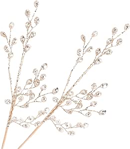 Amazon.com: Abaodam 2 PCS Acrylic Bead Drop Crystal Flower Stem ...