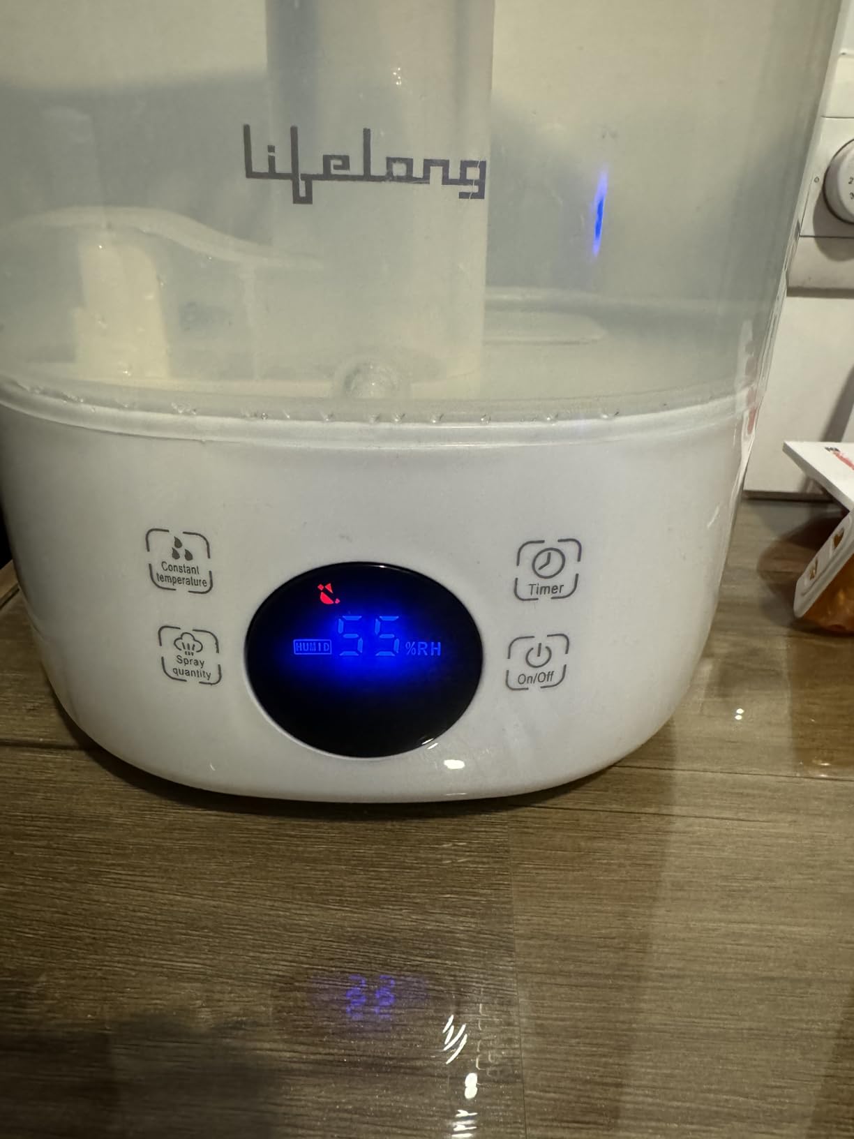 Lifelong 4.5L Room Humidifier with Digital Display, Top Fill Room ...