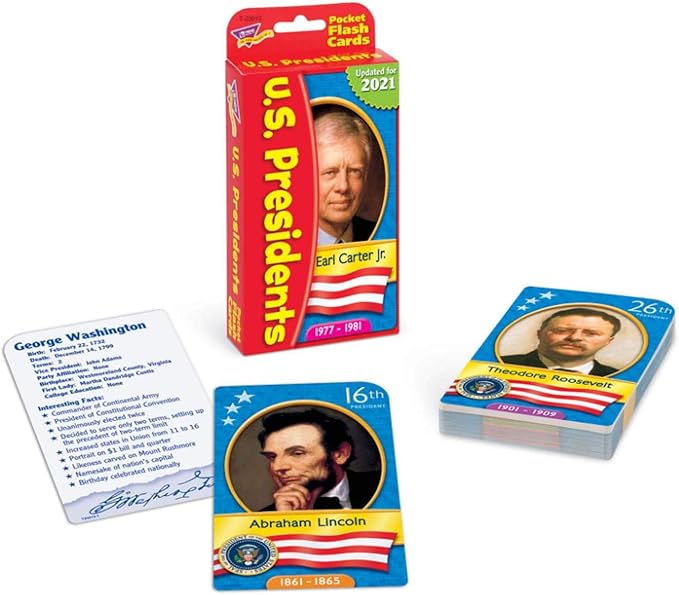 Amazon.com: US Presidents Pocket Flash Cards : Everything Else