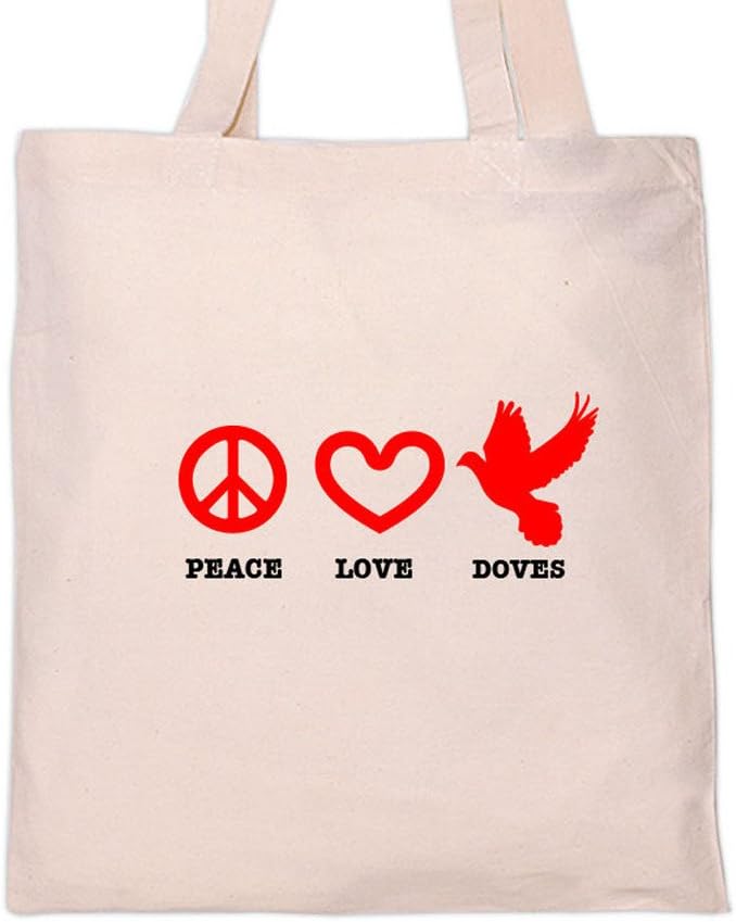 Amazon.com: PEACE LOVE DOVES Animal Animals Tote Bag : Home & Kitchen