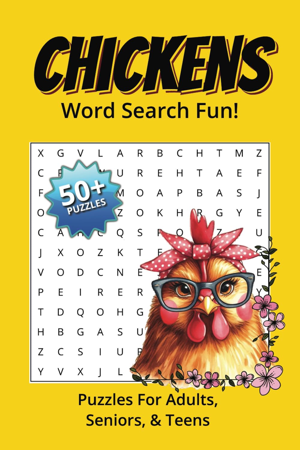 Chicken Word Search Puzzle Fun: Word Searches With Easy to Read Print ...