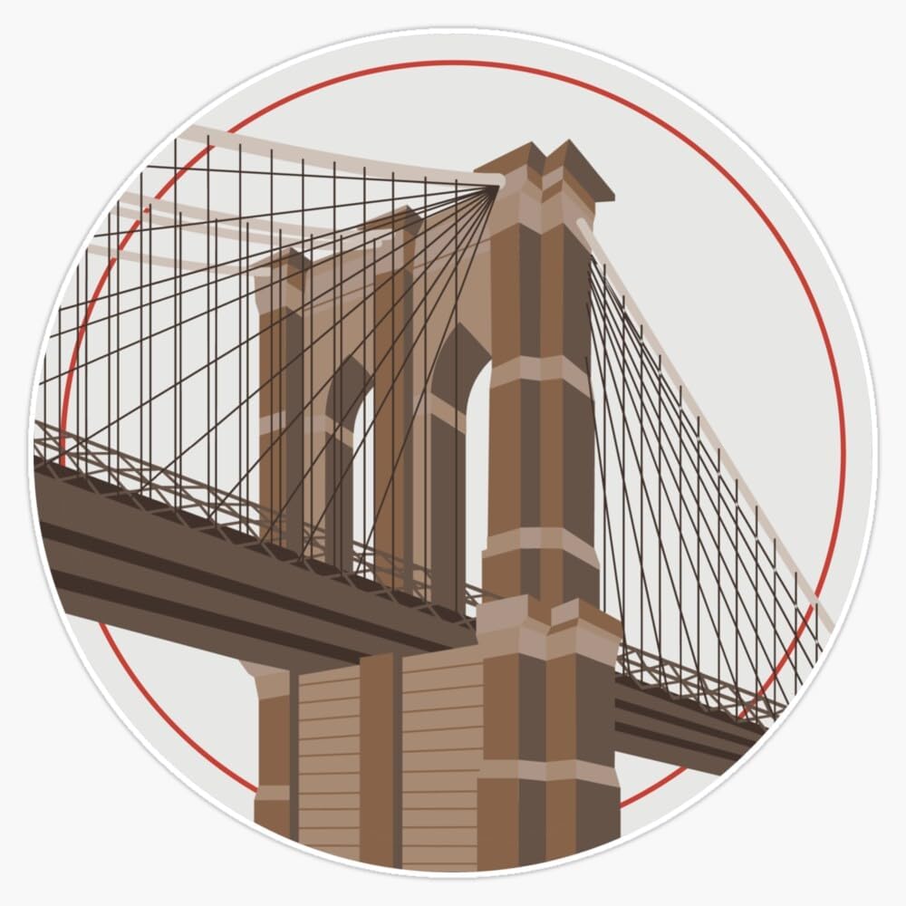 Amazon.com: Ny City Brooklyn Bridge Sticker Bumper Sticker Vinyl Decal ...