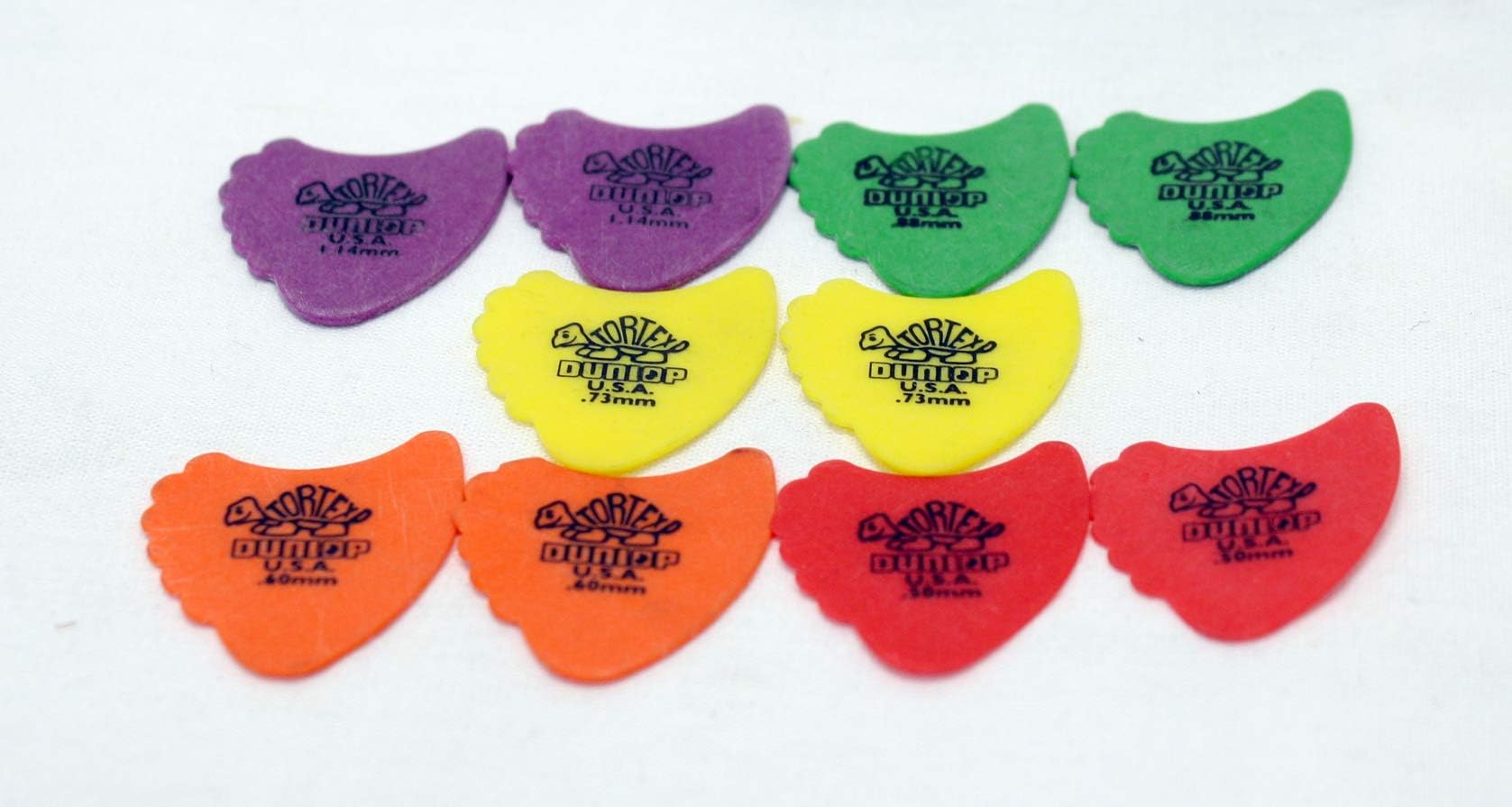 Amazon.com: Dunlop Tortex Fins Variety Pack, 10 Picks Total : Musical ...