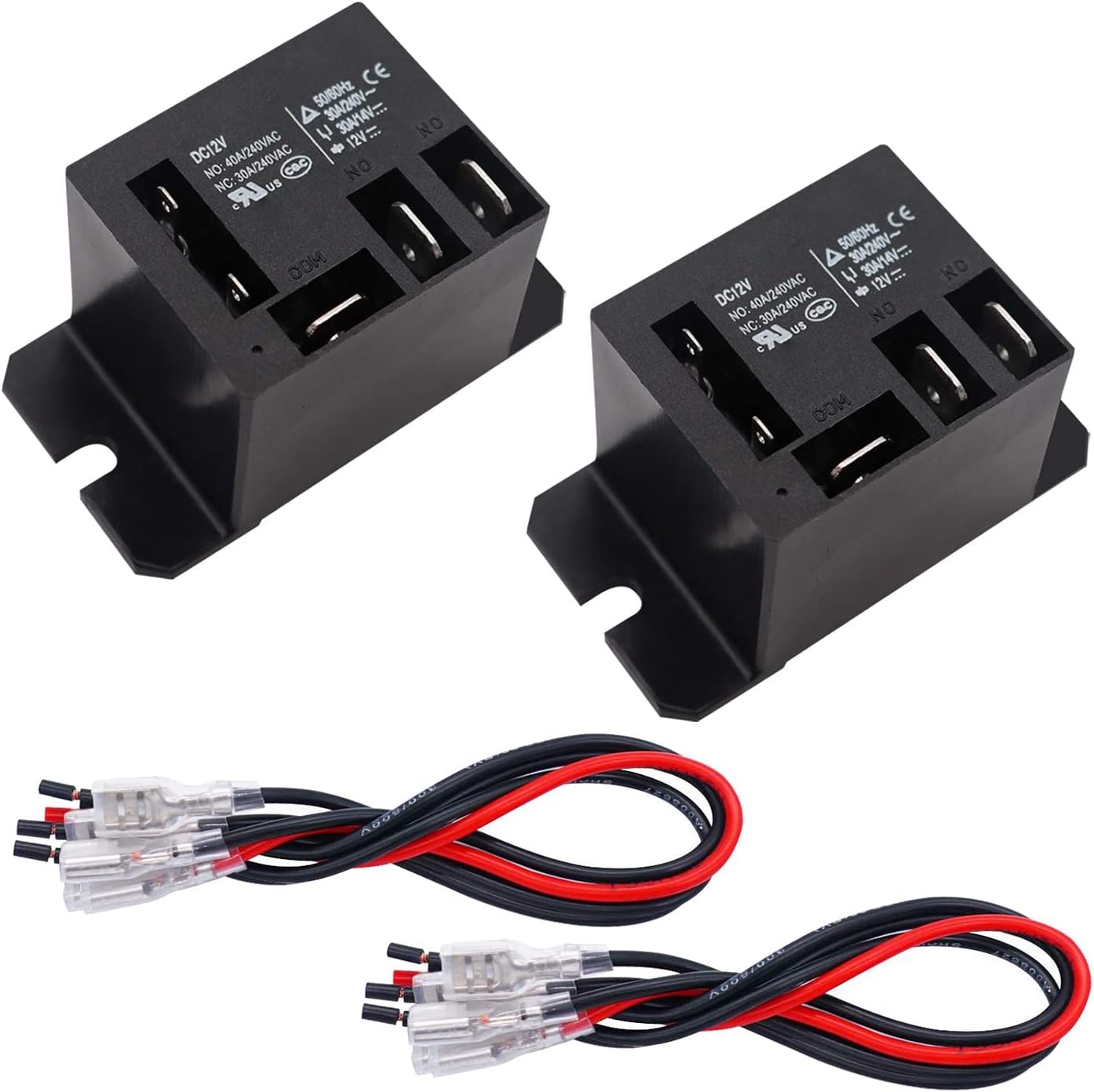 Amazon.com: Jteyult 2PCS Power Relay DC12V Coil, 30A SPDT(1NO 1NC) 120 ...