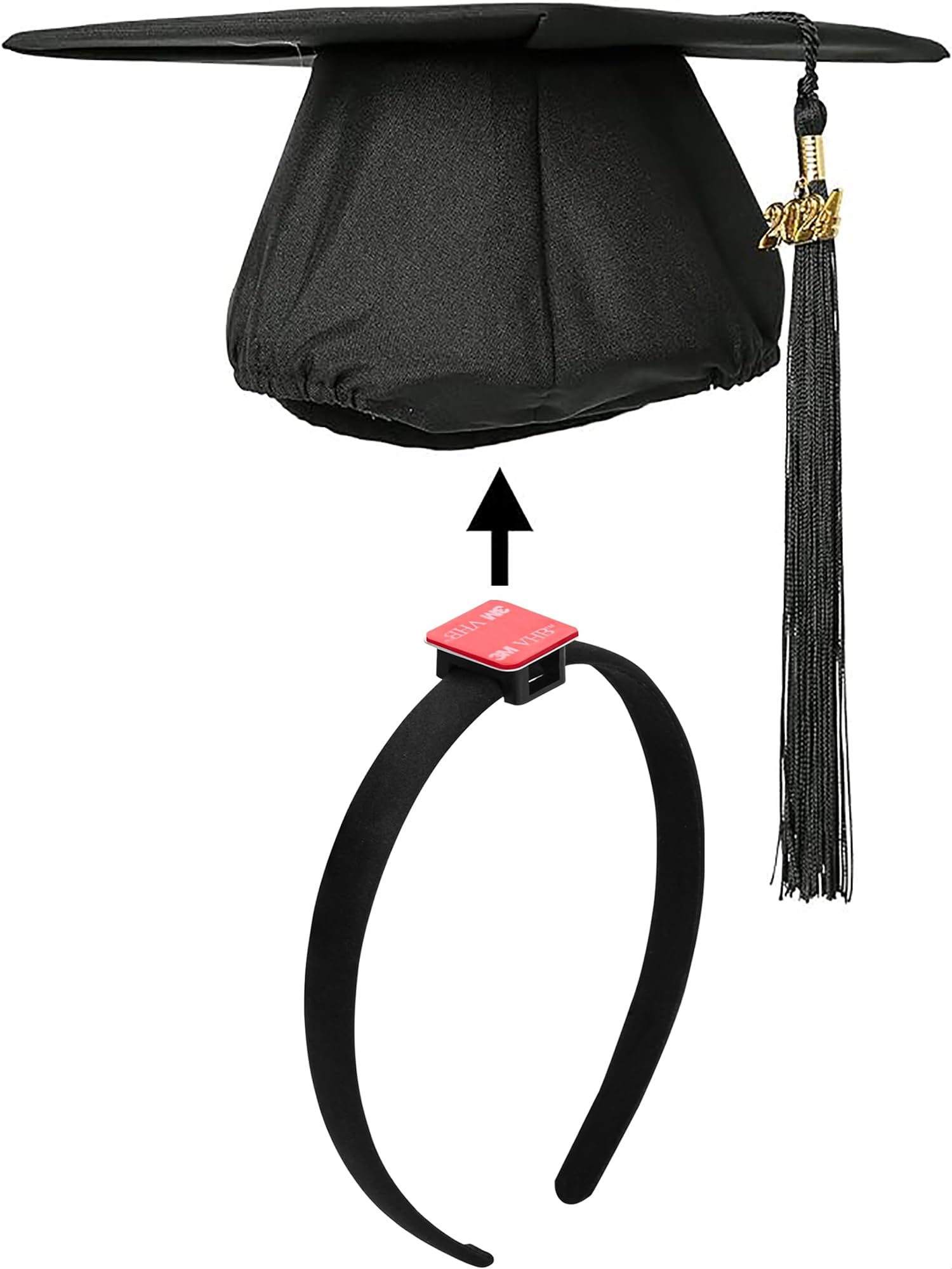 Snapklik.com : Ayesha Graduation Cap Headband Secures Your Graduation Cap