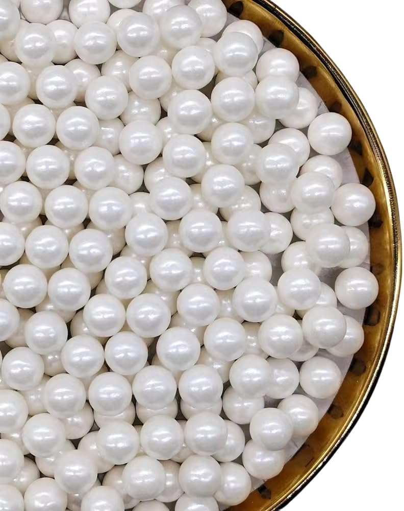 Amazon.com: Wilton White Sugar Pearl Sprinkles, Edible Cake Pearls for ...