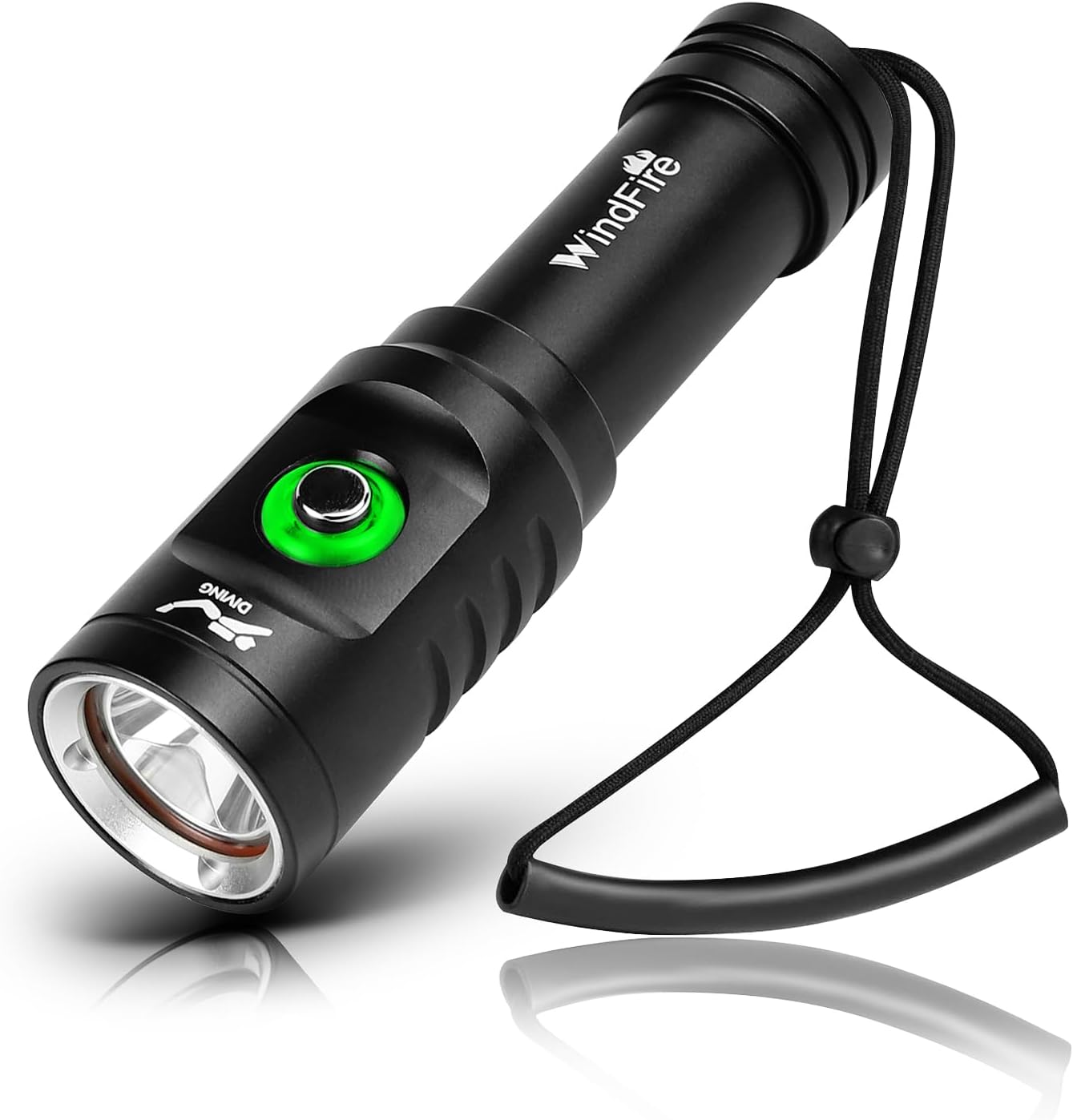 WINDFIRE Dive Light Scuba Diving Flashlight, Super Bright Rechargeable ...