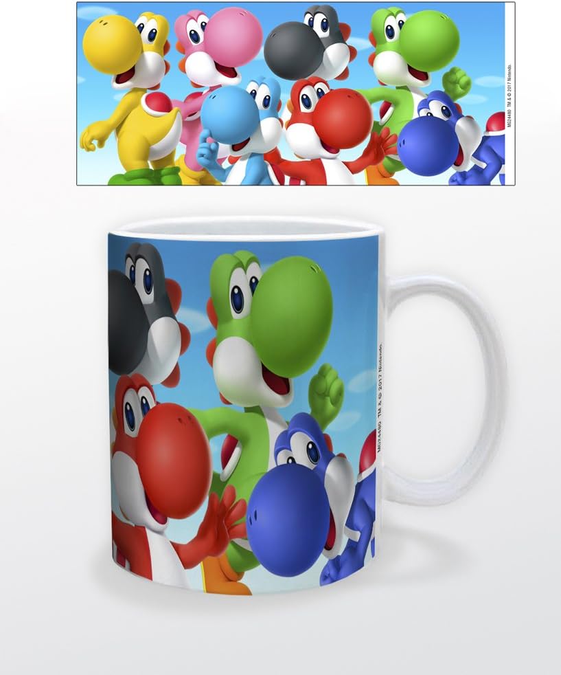 Amazon.com | Pyramid Super Mario (Yoshi) Mug Coaster & Keychain: Coffee ...