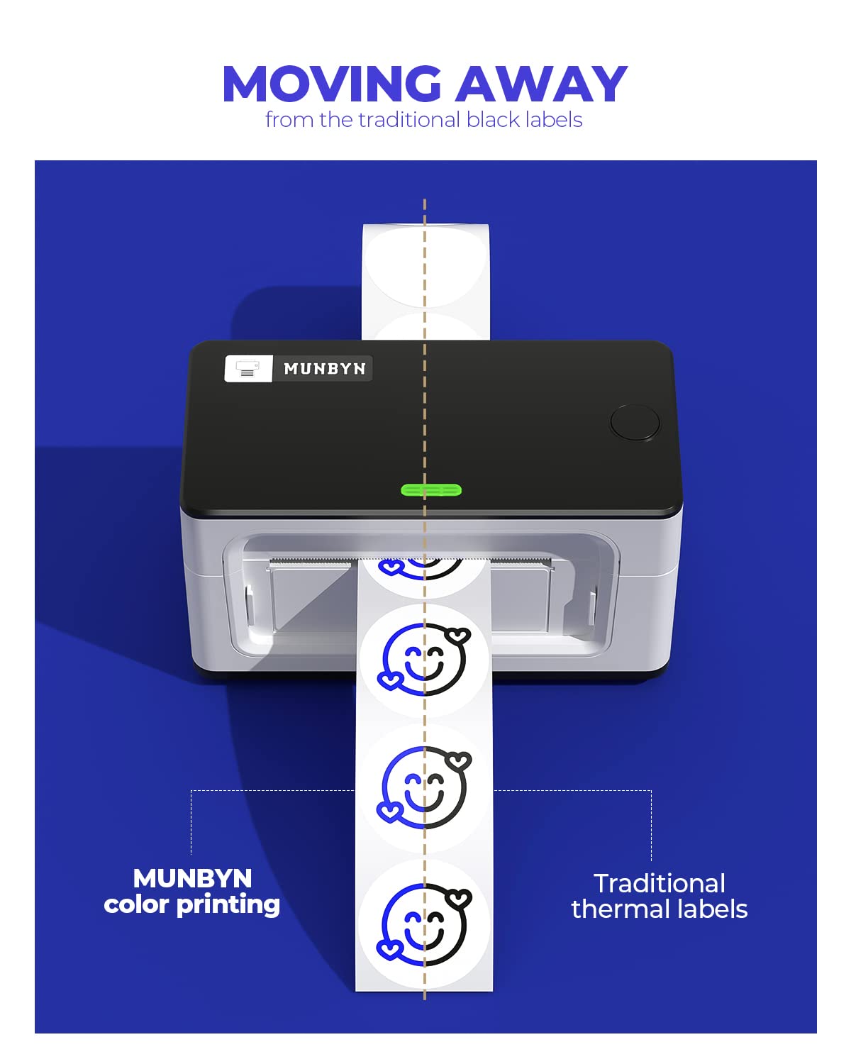 Snapklik.com : MUNBYN 2 Inch Color Printing Thermal Label Stickers