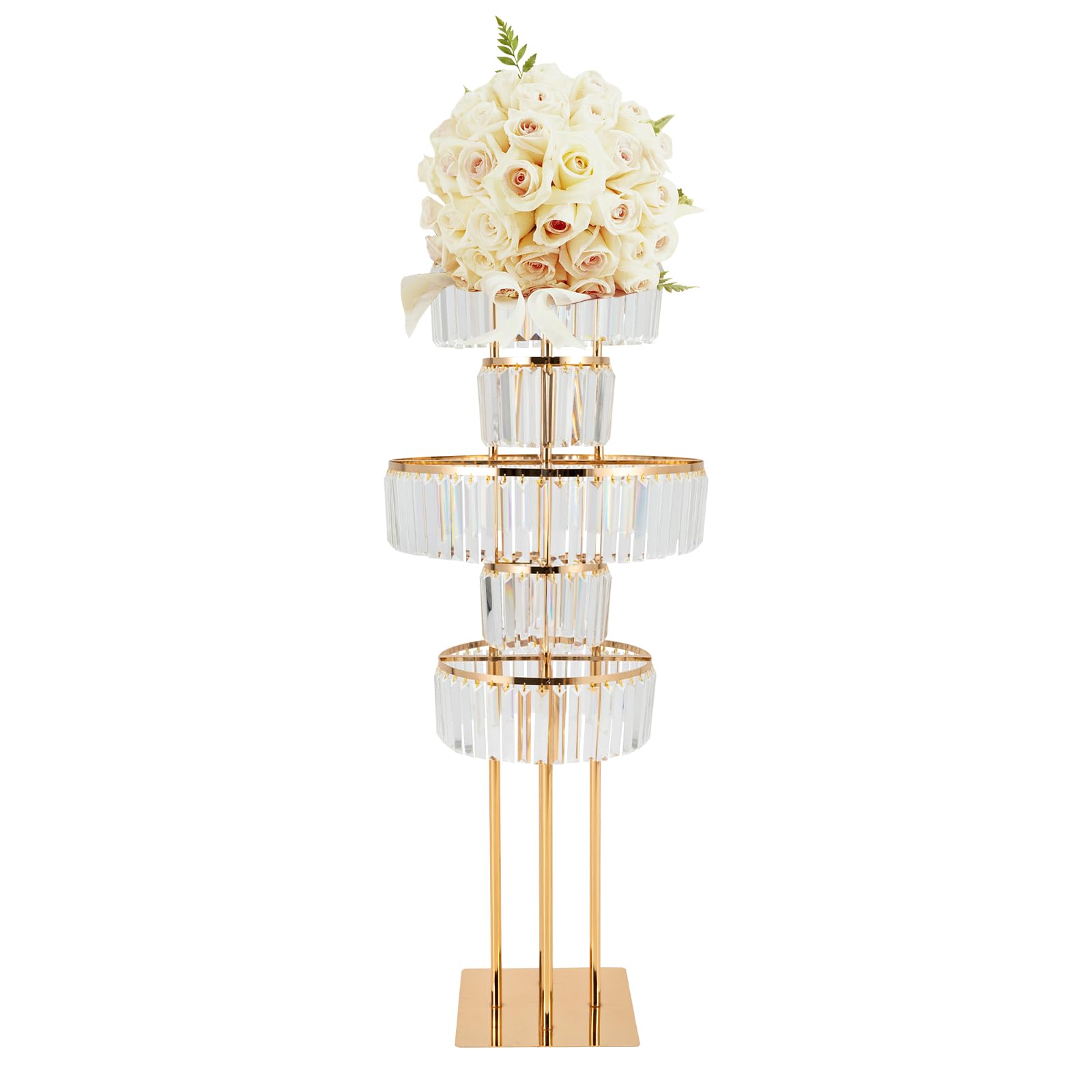 Amazon.com: 5 Tier Wedding Flower Vase Table Top Metal Stand w/Hanging ...