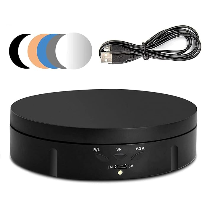 Buy CDIYTOOL Electric Rotating Turntable for Photography, 360 Degree ...