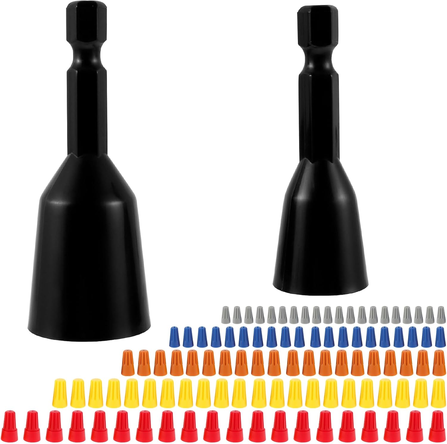 2Pcs Wire Nut Twister with 100 Wire Caps, Universal Wire Twisting Tool ...