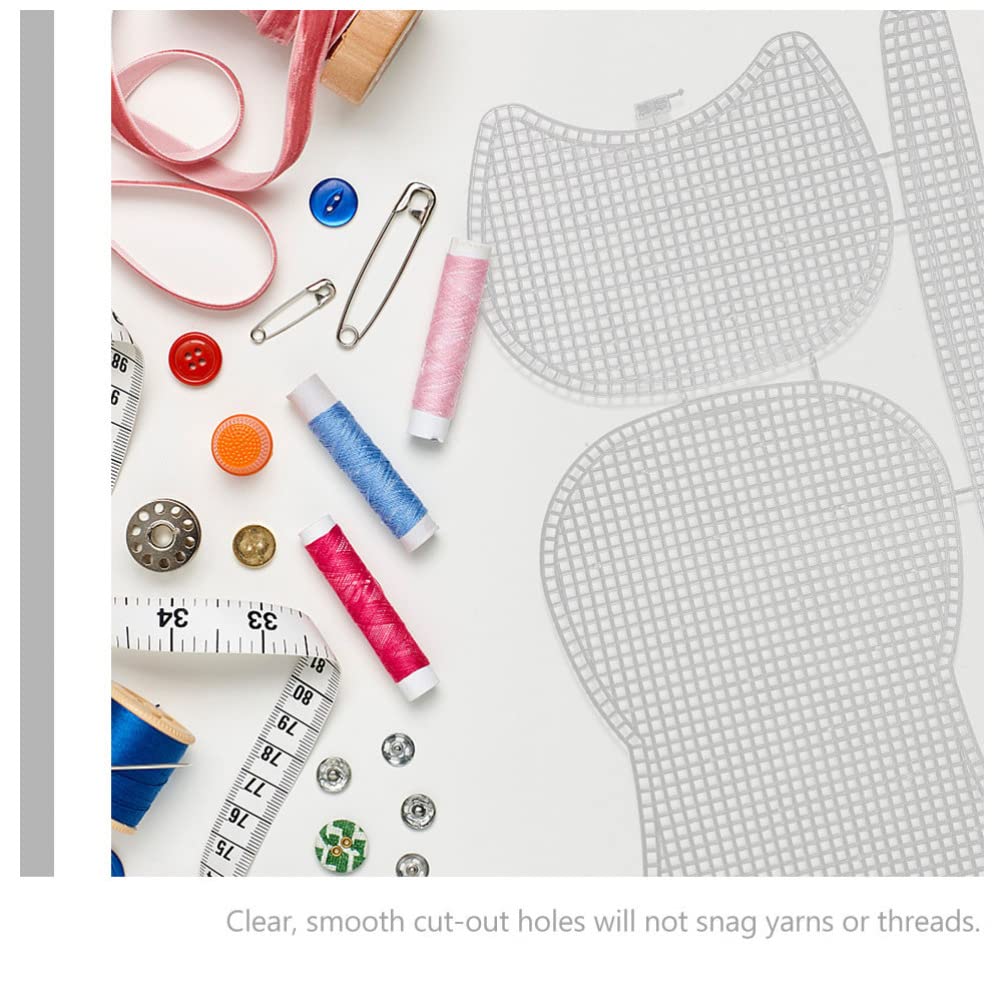 Plastic Canvas Sheets 6pcs Plastic Mesh Canvas Sheets Bag Embroidery ...