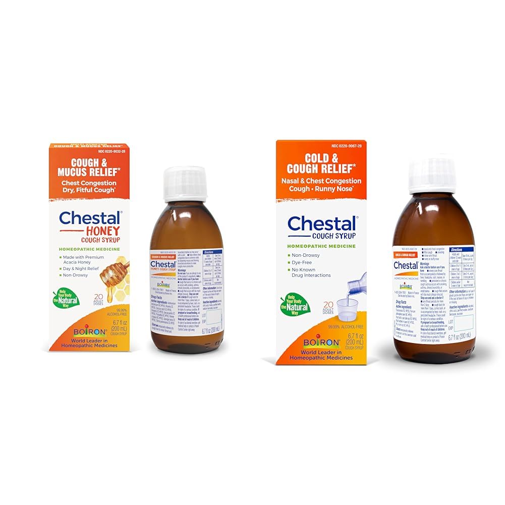 Amazon.com: Boiron Chestal Honey Adult Cold and Cough Syrup for Nasal ...