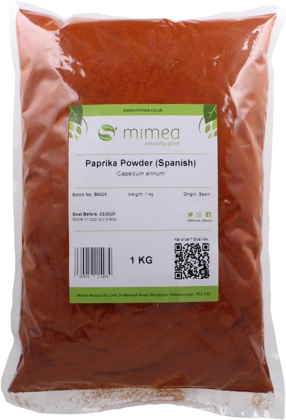 Mimea Paprika Powder (Spanish) | 1kg | Quality Ingredients | No ...