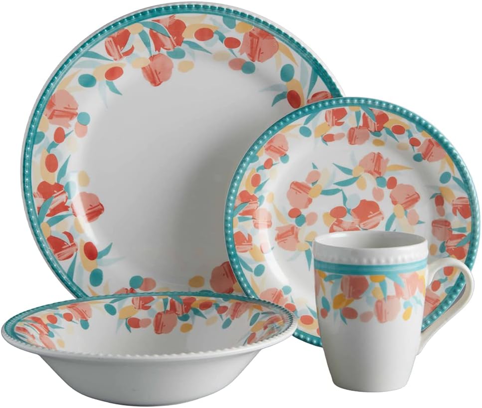 Amazon.com | Portmeirion Home Bumble Bee Dinnerware Set | 16 Piece Dish ...